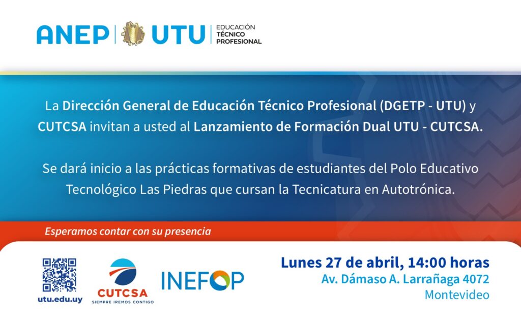 UTU | Lanzamiento de Formación Dual UTU – CUTCSA